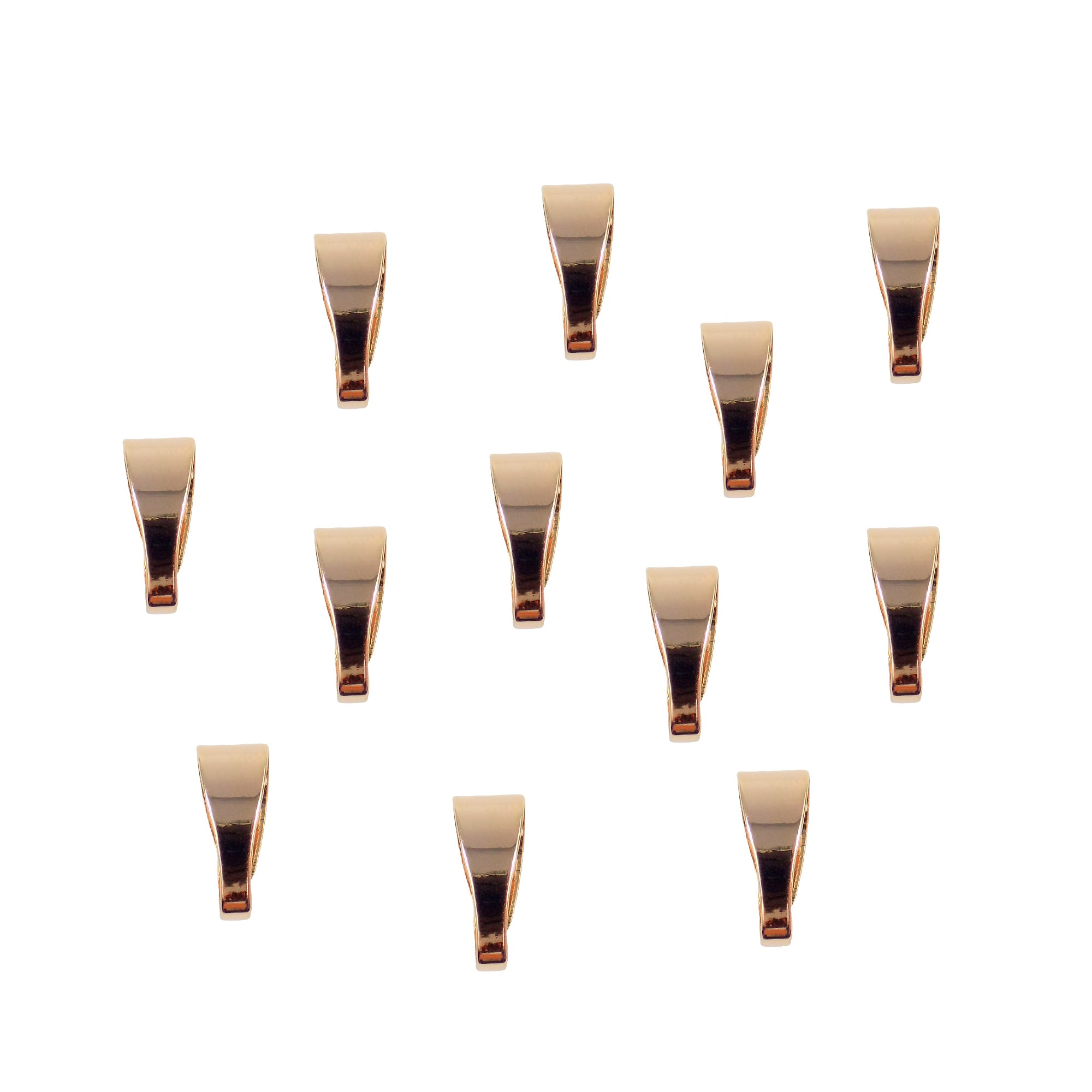 Plain Locket Bail 18K Gold Layered Snap-on for Pendants (25 pcs)